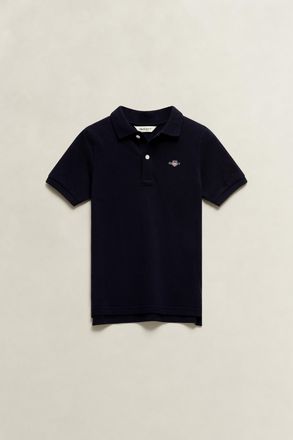 GANT Kinder Shield Piqu&eacute; Poloshirt (110/116) EVENING Blau