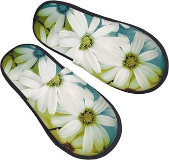 Generic Pantoufles En Coton Fleurs De Marguerite Dans Différents Cadres En Vedette Anti Odeur Slippers Doux Chaussons Maison Pour Unisex Chambre Automne L