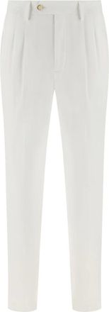 Boggi Milano Homme, Pantalons, Blanc, Taille: 2XL Pantalon en coton et Tencel B