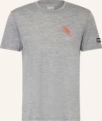 super.natural T-Shirt Little Flear Mit Merinowolle grau