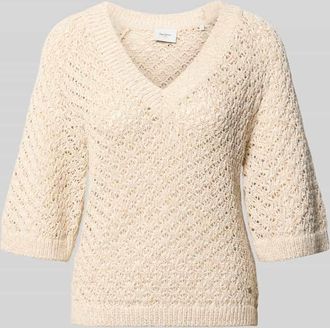 Pepe Jeans London Boxy Fit Strickpullover aus Baumwoll-Mix Modell AMBER