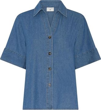 Julie Fagerholt - Heartmade Femme, Blouses et Chemises, Bleu, Taille: 46 FR Denim Shirt