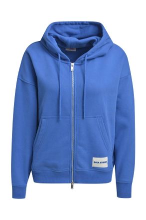 Smith & Soul Kapuzensweatjacke SMITH & SOUL, Damen, Gr. L, royal, Sweatware, Obermaterial: 88% Baumwolle, 12% Polyester, bedruckt, unifarben, normal, Rippb&uuml;ndchen,