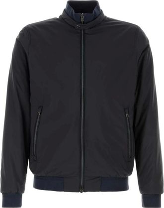 Herno Homme, Vestes, Bleu, Taille: 3XL Nylon Bomber Jacket