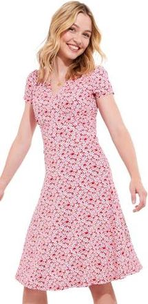 Joe Browns Floral Knee-Length Jersey Wrap Dress Robe, Rouge, 44 Femme