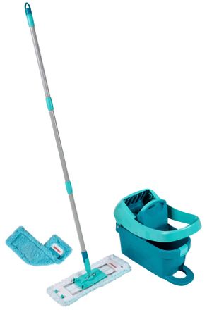 Leifheit Bodenreinigungsset Profi XL Mobile, Kunststoff, 146 cm, ergonomischer Griff, rutschfester 360&deg; Drehgelenk, hohe Saugf&auml;higkeit, kabellos, Haushaltsrein