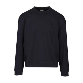 Giorgio Armani Cotton and Cashmere Rundhals-Sweatshirt - - Sweatshirts & Hoodies - Herren - Blau - XL