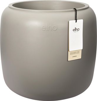 ELHO Amber Beads Small 40 - Blumentopf für Innen und Außen - 100% Recyceltem Plastik - Ø 39.2 x H 34.9 cm - Beige/Balanced Beige