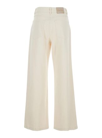 Max Mara Womens Jeans Zarina White Denim Cotton