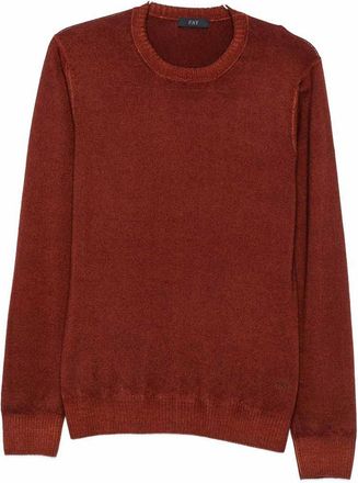 Fay Pull Col Rond - Rouge
