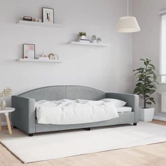 vidaXL Lit de repos sans matelas gris clair 90x190 cm tissu Vidaxl