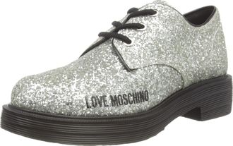 Love Moschino Damen Ja10144g1fjj0 Schuhe, Silber/schwarz, 38 EU