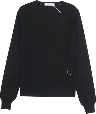 Max Mara Femme, Pulls, Noir, Taille: 42 FR Pull Nadar col V