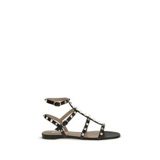 Valentino Garavani Femme, Chaussures, Noir, Taille: 38 1/2 EU Rockstud Sandales