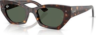 Ray-Ban Zena Bio-based Sonnenbrillen Havana Fassung Gr&uuml;n Glas 49-22