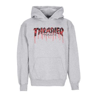 Thrasher Blutstropfen Hoodie Hellgrau/Rot - - Sweatshirts & Hoodies - Herren - Grau - S