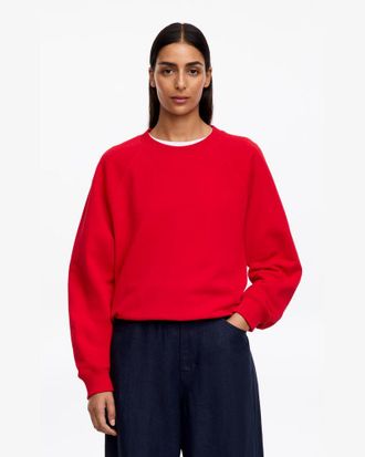 Arket Frottee-Sweatshirt -Rot
