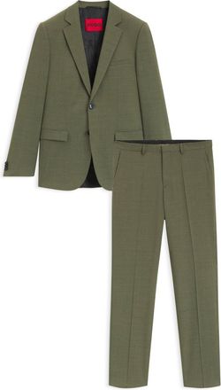 HUGO BOSS Anzug aus leicht elastischer Wollmischung, Extra Slim Fit in