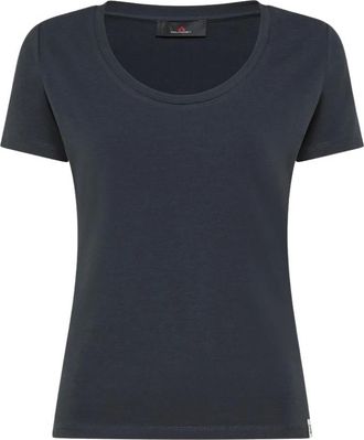 Peuterey Femme, Tops, Bleu, Taille: 42 FR T-shirt en jersey de coton stretch