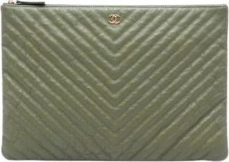 Chanel Pre-owned O Case - Femme - Pre-owned - Vert - Taille: ONE Size
