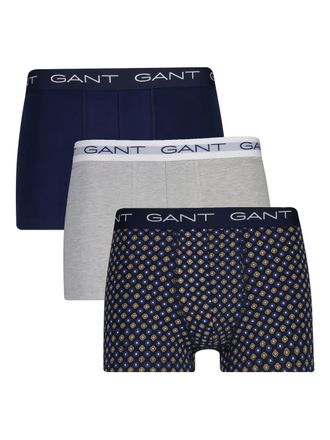 GANT lot de trois cale&ccedil;ons &agrave; imprim&eacute; g&eacute;om&eacute;trique - Bleu