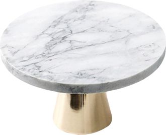 Pretyzoom Kuchenst&auml;nder aus Marmor 20cm Rund Cupcake und Dessert Pr&auml;sentationsst&auml;nder Kompakte Servierplatte f&uuml;r Geburtstagsfeiern und Partys