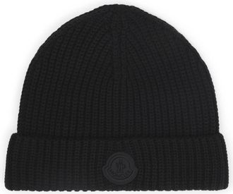 Moncler Cotton Beanie - - Accessories - Herren - Schwarzk - ONE SIZE