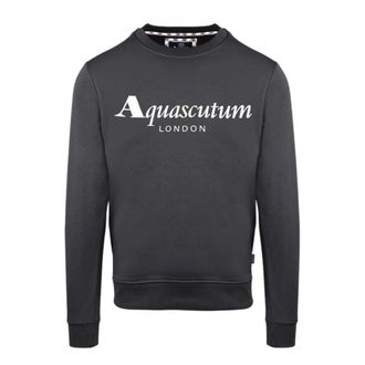 Aquascutum Sweatshirt f&uuml;r Herren, Rundhalsausschnitt (Schwarzgrau)