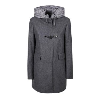 Fay Femme, Manteaux, Gris, Taille: 36 FR Toggle Coat Db Front Nylon