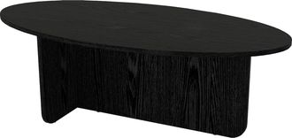 Moebel17 Couchtisch Luminous Schwarz Holzoptik, geometrisches Gestell, modern, beistelltisch, Tisch, kaffeetisch, 120x39,8x60 cm, 93434 (Schwarz)