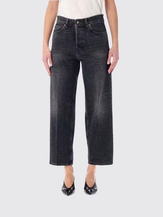 Haikure Jean Betty court taille mi-haute &agrave; jambe droite en denim