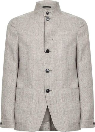 Ermenegildo Zegna Homme, Vestes, Beige, Taille: XL Il Conte Oasi Linen Jacket