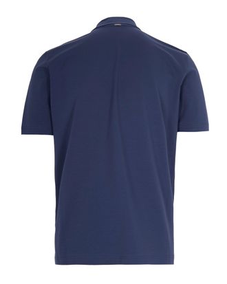 Herno Mens Polo Shirt Jersey Stretch Light Whale Blue Cotton T-shirts And Polos