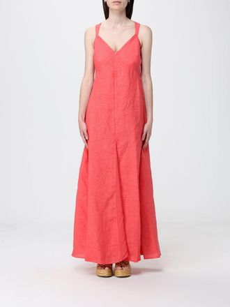 120% Lino Kleid Damen Farbe Rot