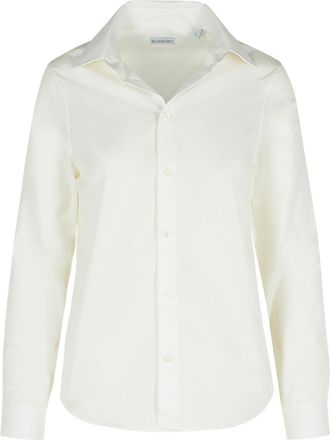 Burberry Chemise en coton blanc burberry string
