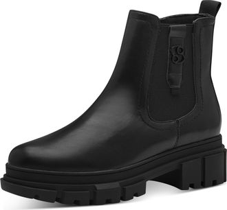 s.Oliver Damen Chelsea Boots mit Reißverschluss Vegan, Schwarz (Black), 40 EU
