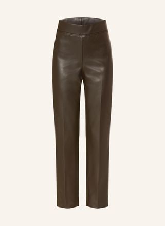 Joseph Ribkoff Hose In Lederoptik braun