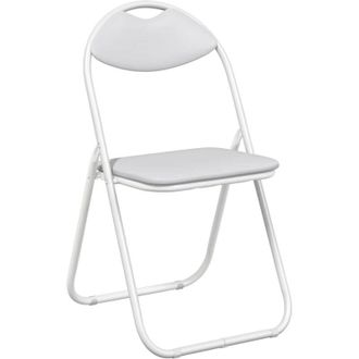 vidaXL Klappstuhl 8 pcs Wei&szlig; 48 x 43,5 x 81 cm Kunstleder vidaXL