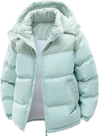 Generic Veste dhiver &agrave; capuche isol&eacute;e pour homme - R&eacute;sistante &agrave; leau - Pour temps froid - Fermeture &eacute;clair compl&egrave;te - Veste &agrave; bulles &eacute;paisse