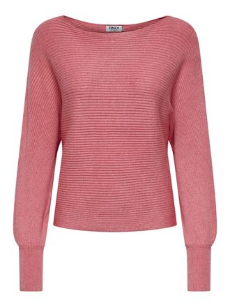 Only Damen Onladaline L/S Short Pullo KNT Noos Strickpullover Mit U-Boot-Ausschnitt 15226298,Tea Rose,XS