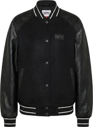 Tommy Jeans Femme, Vestes, Noir, Taille: 40 FR Blouson Teddy Relax Avec Laine