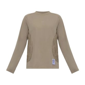 SATISFY T-Shirt FuzzFleece Octa - - Sport - Herren - Beige - XL