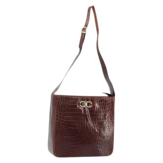 Ferragamo Pre-owned Leder Schultertasche - - Pre-owned - Damen - Braun - ONE SIZE