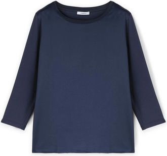 Motivi Femme, Tops, Bleu, Taille: 36 FR T-shirt basique bimat&eacute;riel