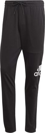 adidas Essentials Herren-Sporthose, Single-Jersey, konisch, mit Abzeichen, Schwarz, XX-Large Hoch