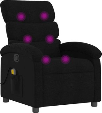 vidaXL Massage-Relaxsessel, schwarzer Stoff vidaXL