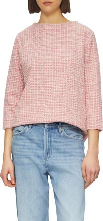 s.Oliver Boucl&eacute;-Sweatshirt im Boxy-Fit mit kleinem Stehkragen