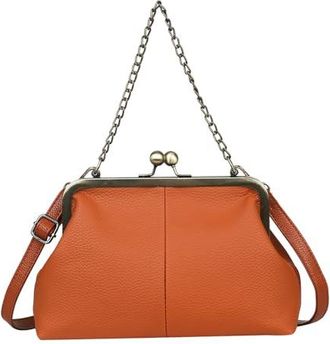 Generic Sac &agrave; bandouli&egrave;re motif litchi en PU pour femmes, avec cha&icirc;ne &agrave; Clip, sac &agrave; main pour usage quotidien et sacs &agrave; main de