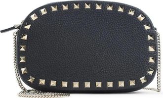 Valentino Garavani Crossbody Bags - Black Calf Leather Rockstud Mini Bag - Gr. unisize - in Schwarz - für Damen