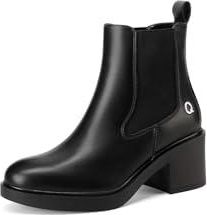 Queen Helena Bottines Chelsea Bottes &agrave; Talons Bas Casual Femmes X31-83, Noir, 38 EU